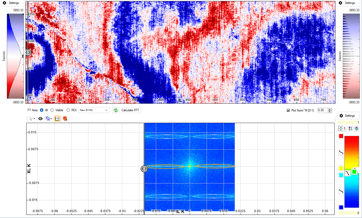 Removing coherent noise in the seismic with Cegal Blueback Avary